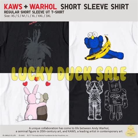 Kaws Andy Warhol Ut Shirt Regular Original Short Sleeve T Shirt