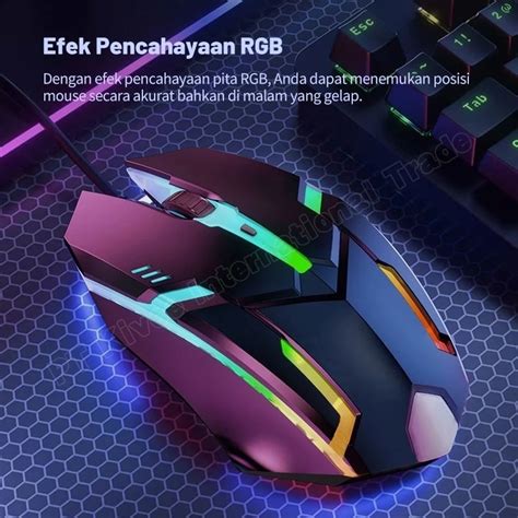 Jual [produk Flashsale] Basike Mouse Gaming Wired Rgb Led For Pc Laptop Komputer Windows Mac