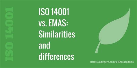 Iso 14001 Vs Emas Similarities And Differences