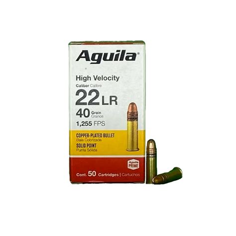 22 Lr 40gr Hv Sp Aguila 50 Rounds Right Side Ammo