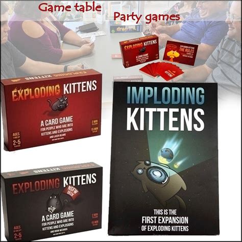 Board Game Exploding Kittens Exploding Kittens Nsfw Imploding Kitte — Anime House