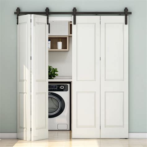 66ft80 Bi Folding Barn Door Hardware Sliding Track Kit