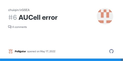 Aucell Error · Issue 6 · Chuiqinirgsea · Github