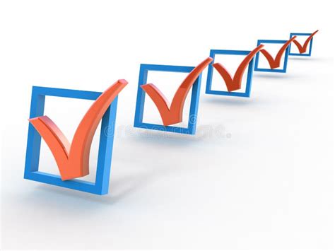 Check Boxes With Check Marks Stock Illustration Illustration Of Three