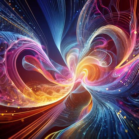 Colorful And Wavy Flow Design Created Using An Ai Model Stock