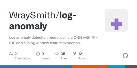 GitHub WraySmith Log Anomaly Log Anomaly Detection Model Using A CNN With TF IDF And Sliding