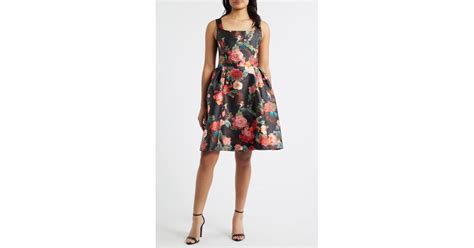 Julia Jordan Sleeveless Fit And Flare Cocktail Dress In Red Lyst