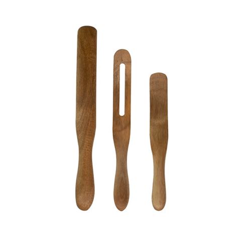 Mad Hungry 5 Pc Acacia Wood Mini Spurtle Set Natural Handle Blitz