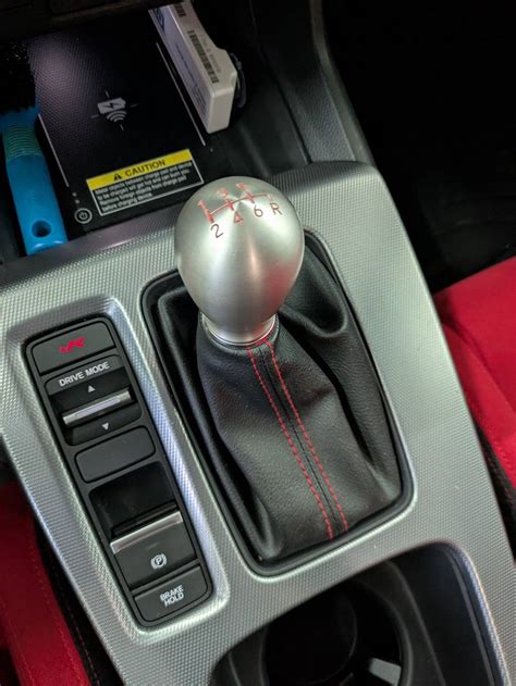 Acuity Shift Boot Collar And Esco T6 Shift Knob In Red Civicxi 11th