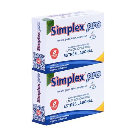 Nartex Simplex Pro Duopack Auxiliar De Estrés Laboral Con 60 Tabletas