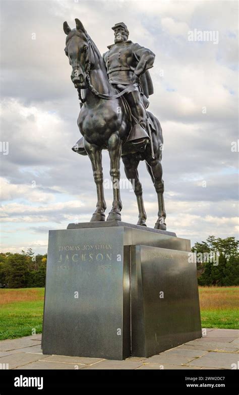 Thomas Jonathan Stonewall Jackson Statue At Manassas National