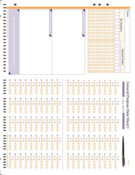 103373 Gp Data Sheet 1 500pkg Scantron