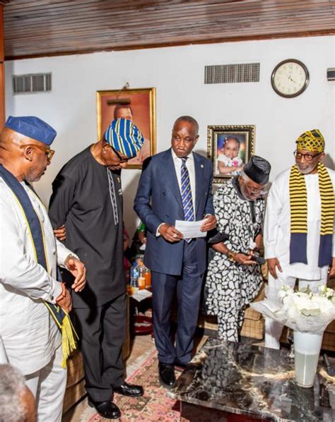 Condolence Visit Pa Ogunbanjo Icoba International