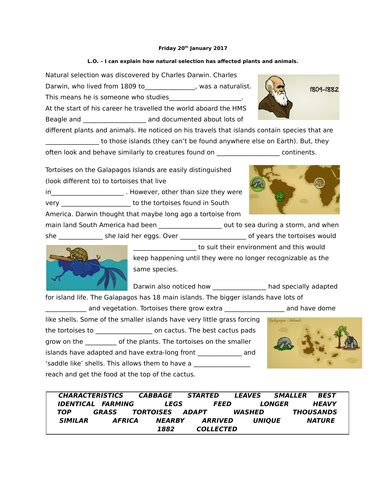 Charles Darwin Worksheets