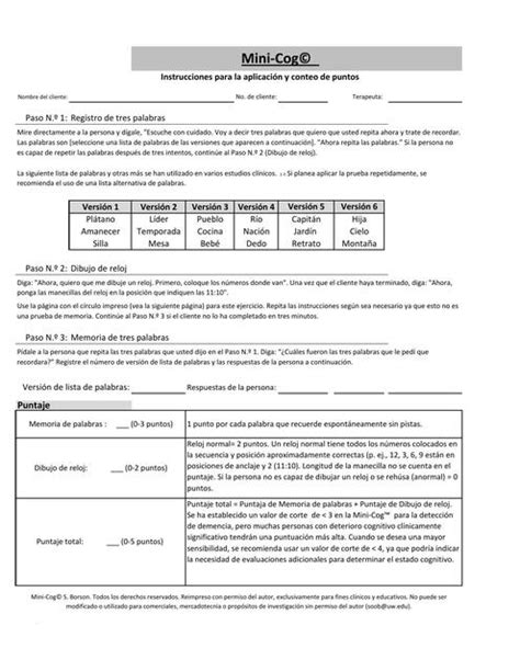 Spanish Mini Cog Edwin Udocz