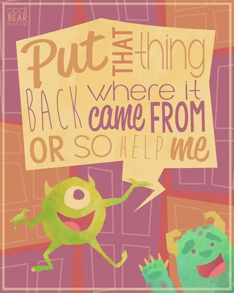 Monsters Inc Quote Art At Amy Kent Blog