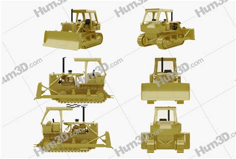 Caterpillar D7g Crawler Dozer 1974 Blueprint Template