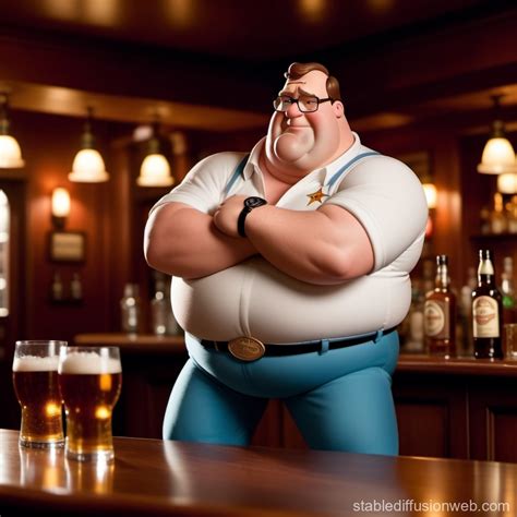 Bar Fight Peter Griffin Vs Homer Simpson Stable Diffusion Online