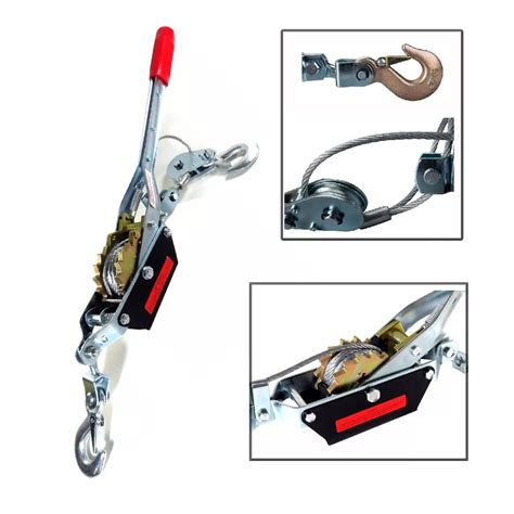 Guincho Manual Mini Tirfor Com Catraca Max 2t Cargas Carros Shopee Brasil