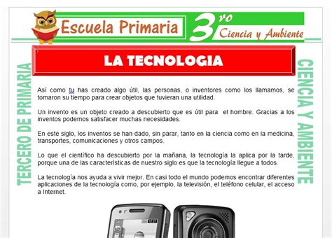 La Tecnologia Para Tercero De Primaria Escuela Primaria