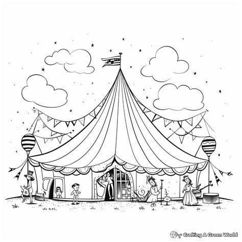 Free Printable Circus Tent Coloring Pages 2025