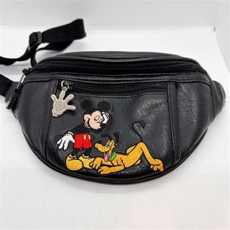 Disney Bags Rare Vintage Walt Disney World Fanny Pack Faux Black