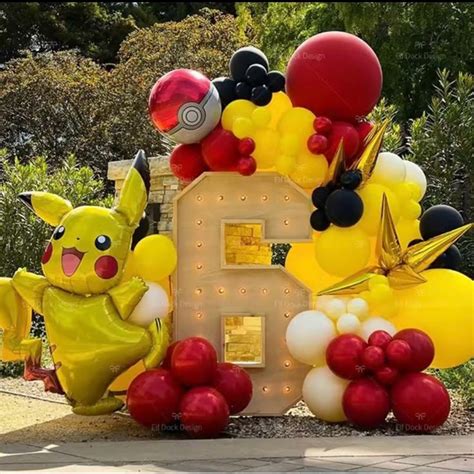 Pikachu Balloon Display Picachu Party Pikachu Balloons Decoration