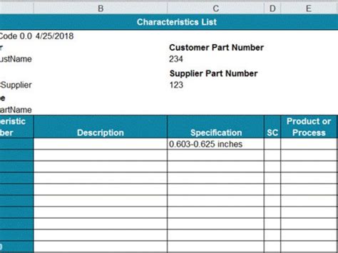 Ppap Template Ppap Forms In Excel Ppap Templates Aiag 4th Ed Compatible