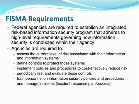 Ppt Complying With The Federal Information Security Act Fisma