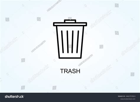 Trash Vector Logo Sign Symbol Illustration Stock Vector Royalty Free