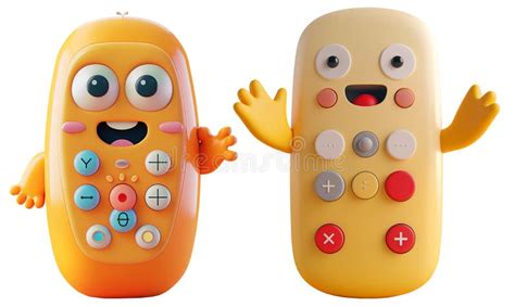 Set Of Cute Remote Control Electronic Device Stock Illustration