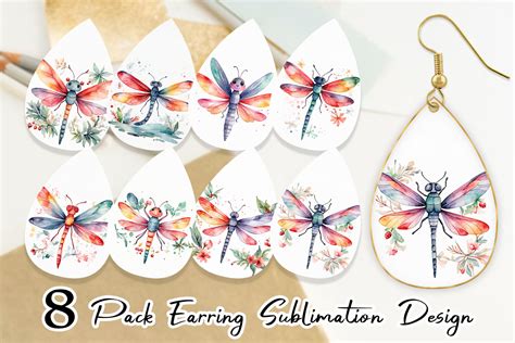 Earring Christmas Dragonfly Graphic By Artnoy · Creative Fabrica
