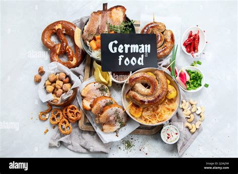 Traditional German Cuisine Schweinshaxe Roasted Ham Hock Beer