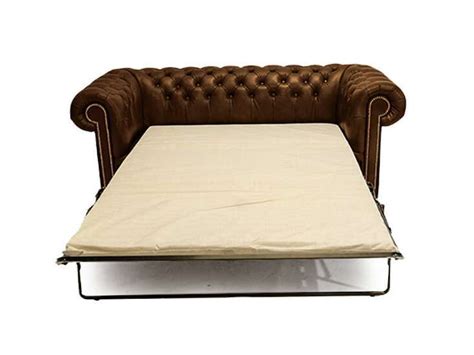 Embrace Comfort And Joy With The Chesterfield Sofa Bed Class Leather 3 Seater In Cloudy Brown
