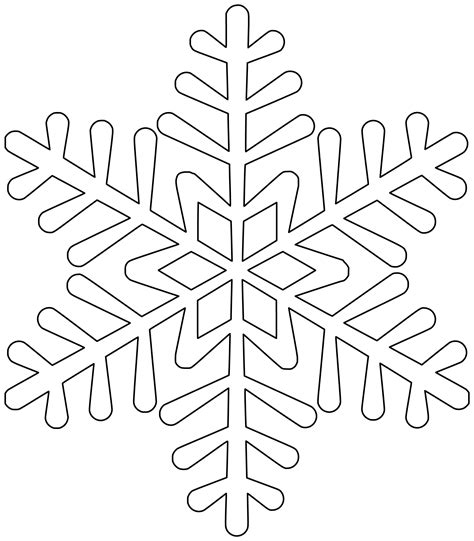 Shape Of Simple Snowflake Free Printable Papercraft Templates