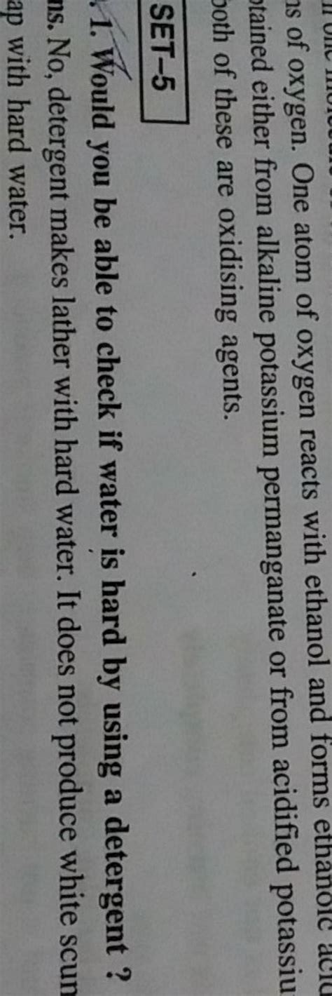 Of Oxygen One Atom Of Oxygen Reacts With Ethanol And Forms Eth Tained Ei