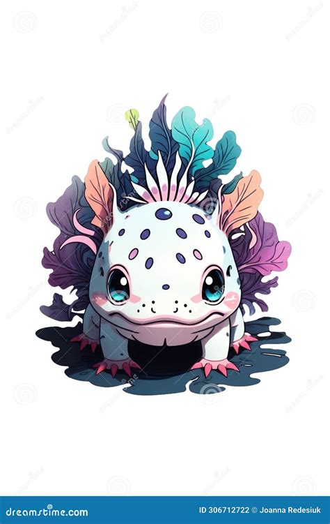 Graphics Of A Little Pink Axolotl Stock Illustration Illustration Of