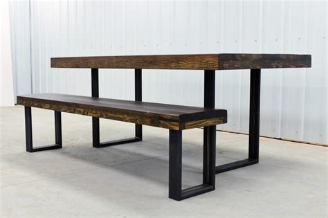 Metal Base Dining Table Grain Designs