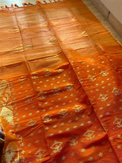 Beautiful And Authentic Bangladeshi Dhakai Half Silk Jamdani Saree