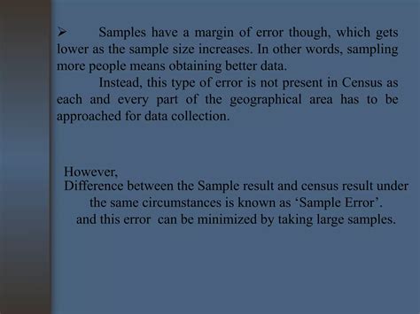 Difference Between Census And Sampling Pptx