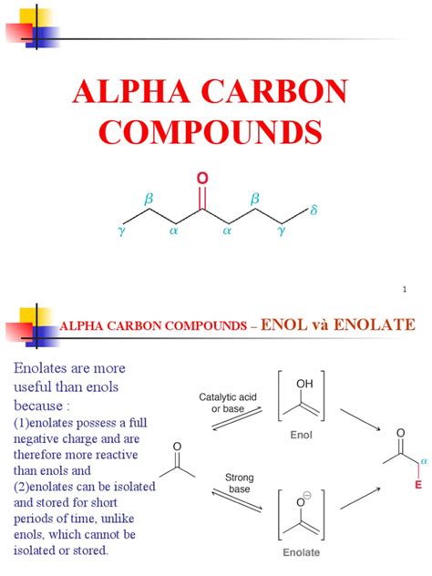 Alpha Carbon Compounds And Reactions Pdf