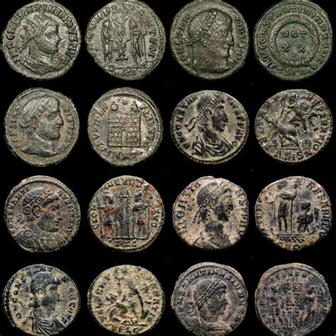 Lote De 8 Monedas Romanas Lucernae Numismática