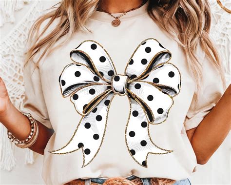 Coquette Bow Shirt Dalmation Dots Coquette Shirt Glitter Bow Shirt