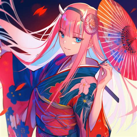 Zero Two Kimono Our Queen R Zerotwo