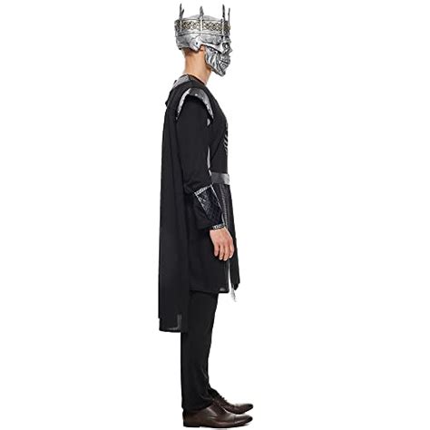 Eraspooky Mens Skeleton King Costume Adult Dark Knight Halloween