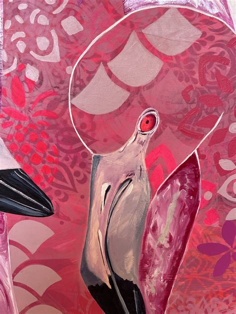 Fro Fro Flamingos Bec Warr Art Australian Abstract Artist And Designer
