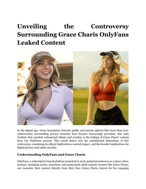 Ppt Unveiling The Controversy Surrounding Grace Charis Onlyfans