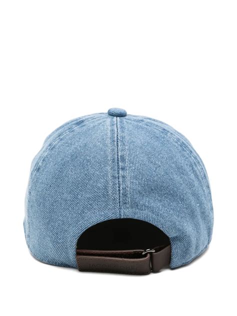 Jacob Cohën Embroidered Baseball Cap Blue Farfetch Za