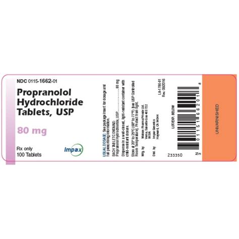 Propranolol Hcl Er 160mg Rx Products