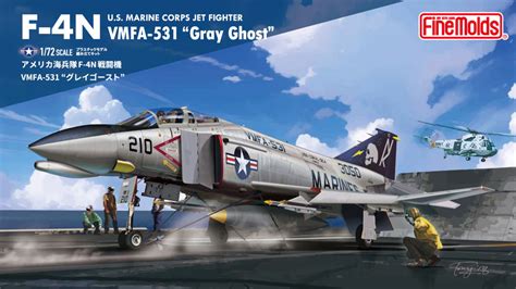 Us Marines F 4 N Jet Fighter Vmfa 531 Gray Ghost Finemolds Fx04